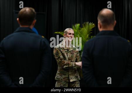 The Thunderbird team greets 2nd Lt. Madison Marsh, recently crowned ...