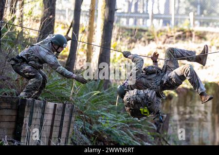 An Army ROTC Cadet from Pacific Lutheran University competes in the One ...