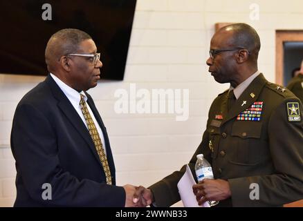 Maj. Gen. William "Bill" Green, Jr., U.S. Army chief of chaplains, speaks during the promotion ...