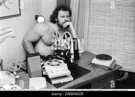Film projector in the 19702. Ricky Bruch (1946-2011) Swedish track and ...