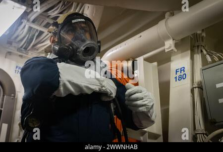 PHILIPPINE SEA (Feb. 1, 2024) Petty Officer 1st Class Nikolai Raab ...