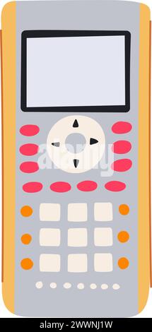 calculate graphing calculator cartoon vector illustration Stock Vector ...