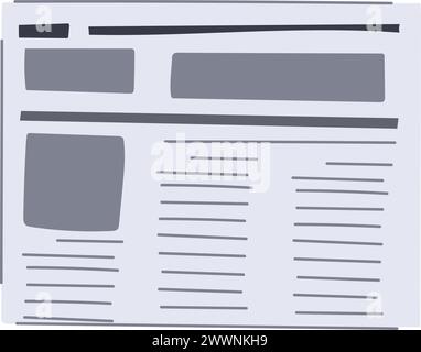 mockup financial newspaper cartoon vector illustration Stock Vector ...