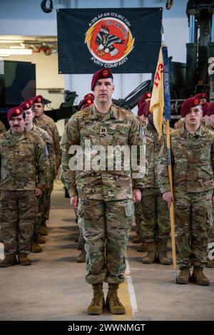 The commander of 4th Battalion, 319th Field Artillery Regiment, 173rd ...