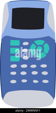 calculate graphing calculator cartoon vector illustration Stock Vector ...