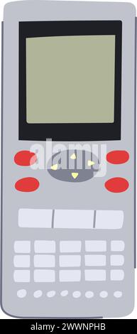 calculate graphing calculator cartoon vector illustration Stock Vector ...