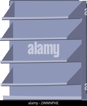 supermarket magazine rack cartoon vector illustration Stock Vector ...