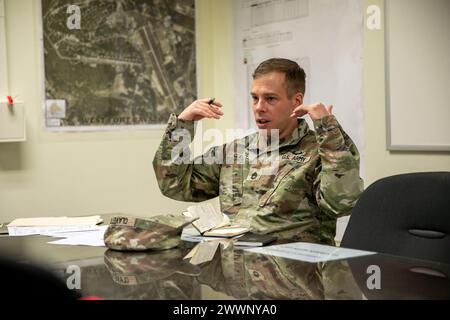 Sgt. 1st Class Andrew Clavette, brigade master driver manager and unit ...