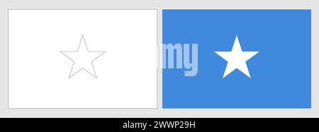 Somalia, Somali National flag Coloring Book pages for Education and ...