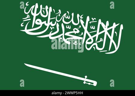 Saudi Arabia flag - rectangular cutout of rotated vector flag Stock ...