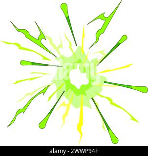 lightning impact vfx cartoon vector illustration Stock Vector Image ...
