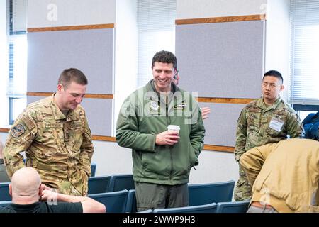 Attendees of the Mobility Air Force Data Link Users Group, are given a ...