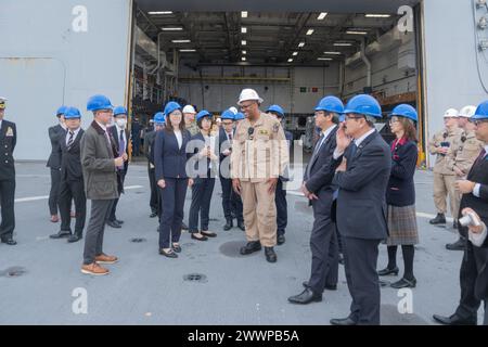 SASEBO, Japan (Feb. 20, 2024) Captain Patrick German, USS New Orleans ...
