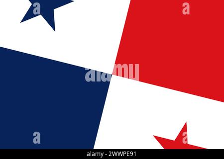 Panama flag - rectangular cutout of rotated vector flag Stock Vector ...