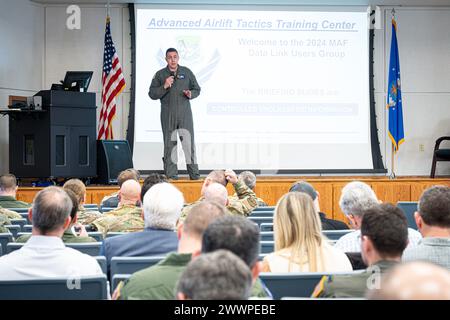 Attendees of the Mobility Air Force Data Link Users Group, are given a ...