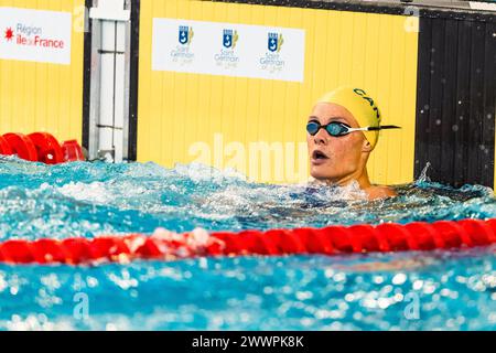Pauline MAHIEU (FRA), women 100m backstroke final, during the Giant ...