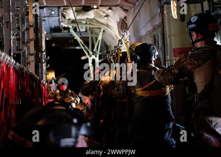 Airmen from the 435th Security Forces Squadron wait to arrive at their ...