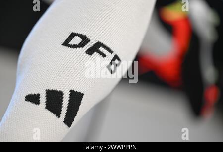 25 March 2024, Hesse, Frankfurt/Main: Soccer: National team, before the ...
