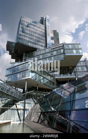 Germany, Hannover, Futuristic architecture of Nord LB building Stock ...