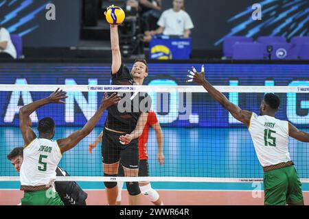 Christian Fromm (Germany), Joseph Kofane (Cameroon). Volleyball World ...