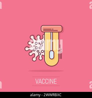 Coronavirus test icon in comic style. covid-19 cartoon vector ...
