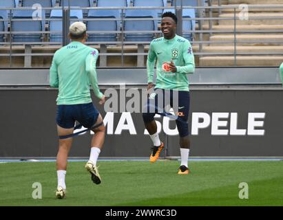 Vini Jr. of the Brazilian national team during training at the New York ...