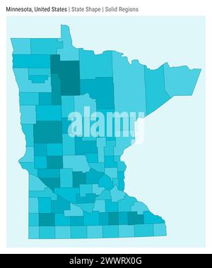 Minnesota map shape, united states of america. Flat concept icon symbol ...