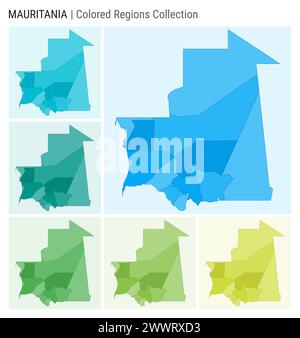 Map of Mauritania with the provinces Stock Vector Image & Art - Alamy