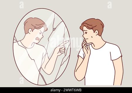 Evil in mirror Stock Vector Image & Art - Alamy