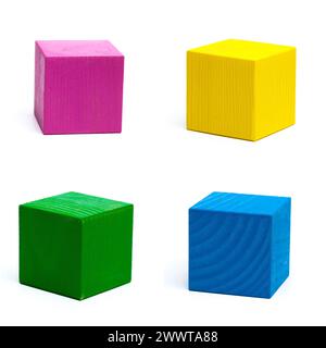 Toys blocks, multicolor wooden building bricks, heap of colorful game ...