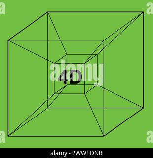 Cube outline icon. Vector geometry concept symbol or design element in ...