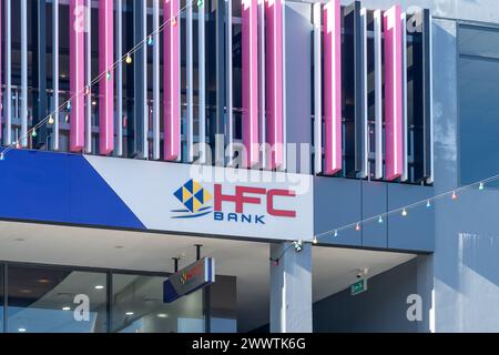 A HFC bank logo sign on the building at one of their branches in Nadi ...