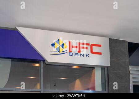 A HFC bank logo sign on the building at one of their branches in Nadi ...
