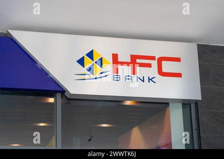 A HFC bank logo sign on the building at one of their branches in Nadi ...