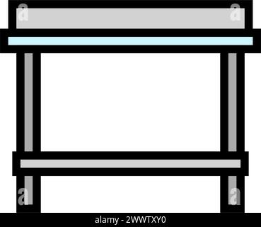 prep table restaurant equipment color icon vector. prep table ...