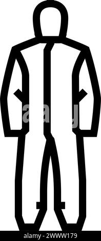 coveralls ppe protective equipment line icon vector illustration Stock ...