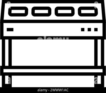 food warmer restaurant equipment line icon vector. food warmer ...
