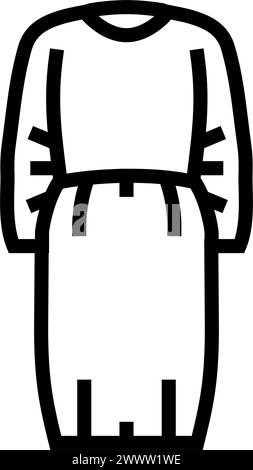 isolation gown ppe protective equipment color icon vector illustration ...