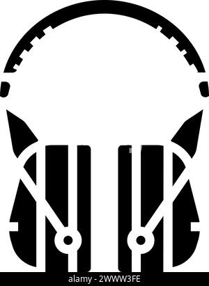 ear protectos ppe protective equipment line icon vector illustration ...