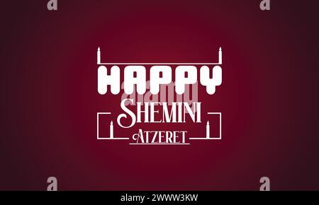 Trendy Text Styles for Happy Shemini Atzeret design Stock Vector Image ...