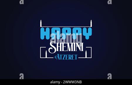 Trendy Text Styles for Happy Shemini Atzeret design Stock Vector Image ...