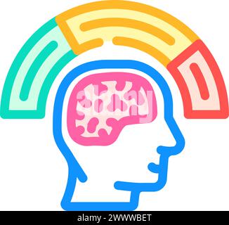 cognitive load ux ui design icon color illustration Stock Vector Image ...