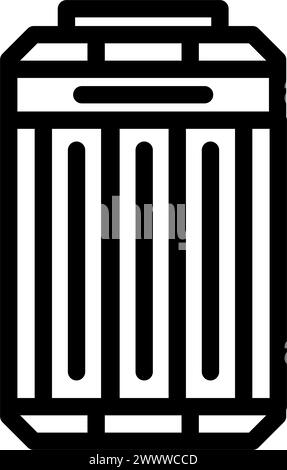 fuel rods nuclear energy line icon vector illustration Stock Vector ...
