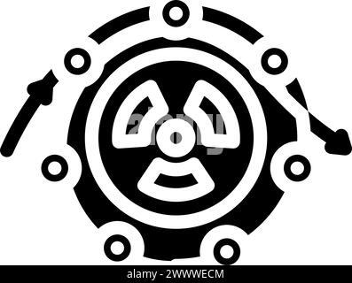 fuel cycle nuclear energy glyph icon vector. fuel cycle nuclear energy ...