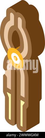 tongs blacksmith metal isometric icon vector. tongs blacksmith metal ...