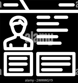 persona ux ui design glyph icon vector. persona ux ui design sign ...