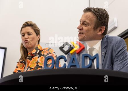 Minister of Justice Annelies Verlinden pictured during a press ...