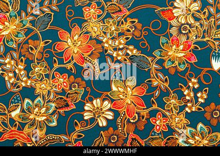 Abstract bright textile in batik's technique Stock Photo - Alamy