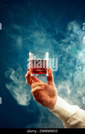 Hand holds blue soap bar in market basket Stock Photo - Alamy