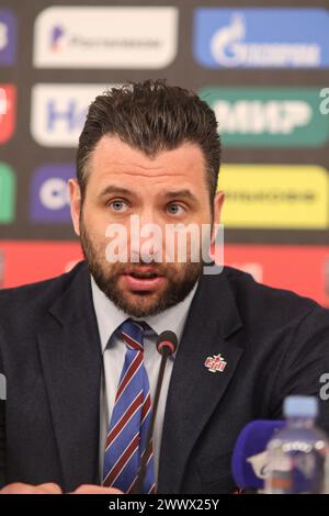 Roman Rotenberg, Head coach of SKA Hockey Club seen during the Hockey ...